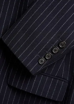 NILI LOTAN Gertrude Pinstriped Wool Jacket