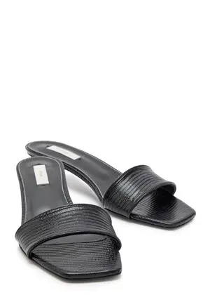 TOTEME Lizard-effect Leather Mules