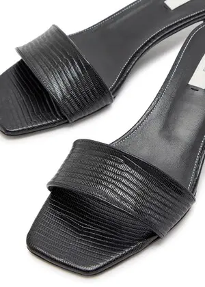 TOTEME Lizard-effect Leather Mules