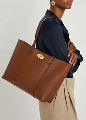 Mulberry Bayswater Grained Leather Small Tote Bag - Brown