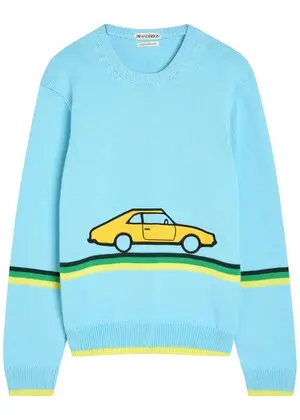 JW Anderson Car Striped Cotton-knit Jumper