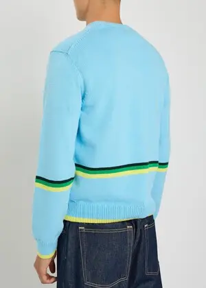 JW Anderson Car Striped Cotton-knit Jumper