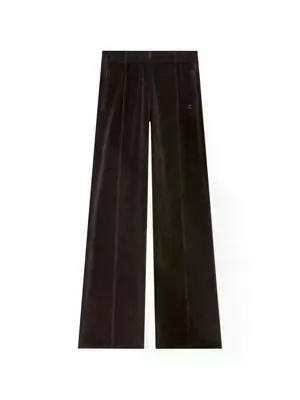 COURREGES Pintucked Velvet Track Pants