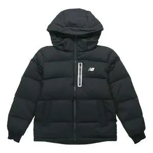 NEW BALANCE Padded Down Jacket With Hood - Black
