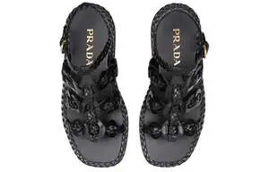 Prada Braided Leather Sandals