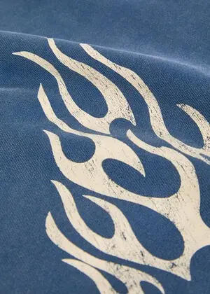 GODMADE Logo Print Cotton Sweatshorts - Blue Light