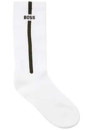BOSS Logo-intarsia Cotton-blend Socks