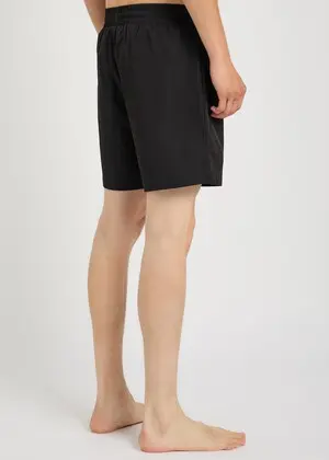 GODMADE Logo-print Cotton Swim Shorts - Black