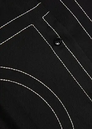 TOTEME Logo-monogrammed Silk Shirt