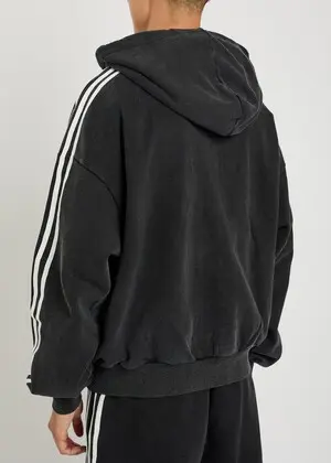 GODMADE Imperial Logo Striped Hooded Cotton Sweatshirt