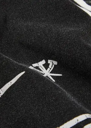GODMADE Imperial Logo Striped Hooded Cotton Sweatshirt