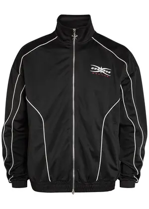 GODMADE Logo Trimmed Cotton Track Jacket - Black