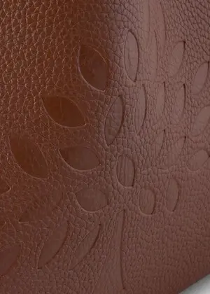 Mulberry Logo Grained Leather Tote Bag