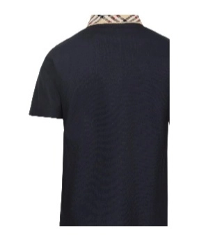 Burberry Check Collar Short Sleeved Polo Shirt