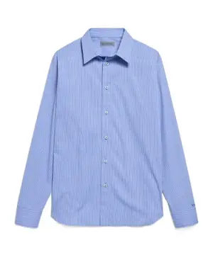 Balenciaga Striped Poplin Shirt - Blue/navy
