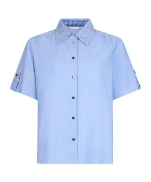 Liu Jo Bejewelled Oxford Shirt - Blue