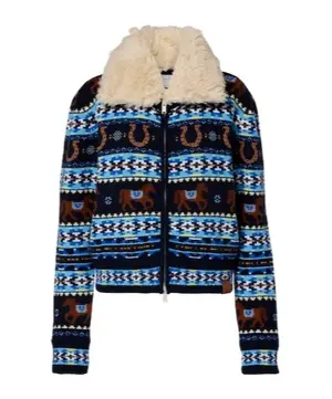 Stella McCartney Intarsia Virgin Wool Zip-up Cardigan - Multicolor