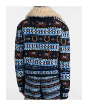 Stella McCartney Intarsia Virgin Wool Zip-up Cardigan