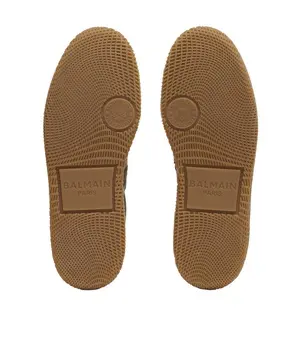 Balmain Leather And Canvas Swan Trainers