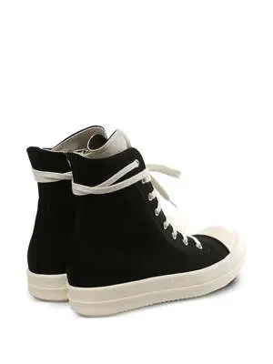 Rick Owens Round Toe Lace-up Sneakers