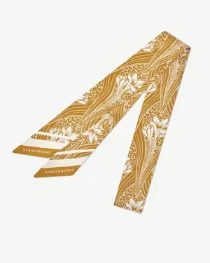 Strathberry Long Silk Skinny Scarf