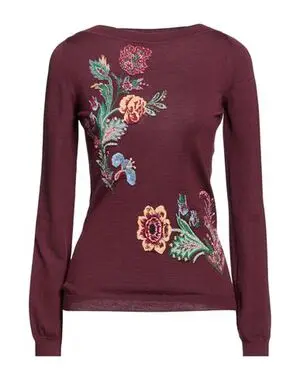 Etro Sweater Burgundy Size Wool, Polyamide, Viscose, Polyester, Cotton - Red