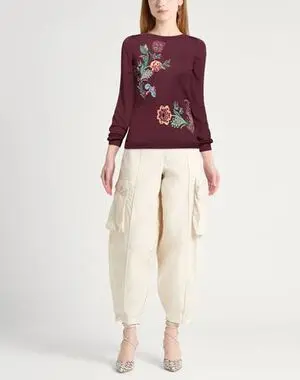 Etro Sweater Burgundy Size Wool, Polyamide, Viscose, Polyester, Cotton