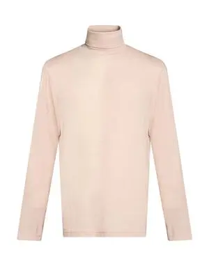TAKESHY KUROSAWA Turtleneck Blush Size Tencel, Wool, Elastane