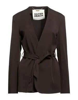 SILVIAN HEACH Jacket Size Polyester, Viscose, Elastane - Brown