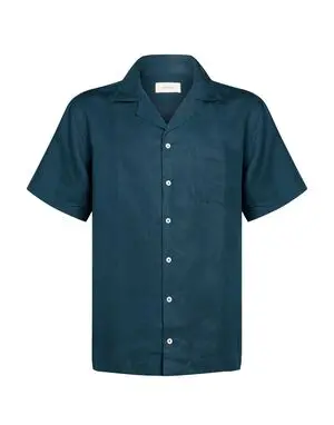 EDITIONS 102 Shirt Deep Teal Size Linen, Lyocell