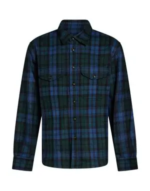 Woolrich Shirt Dark Size Wool, Polyester, Polyamide