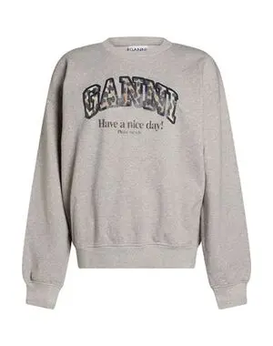 GANNI Sweatshirt Size Organic Cotton - Grey