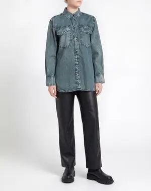 GANNI Organic Cotton Denim Shirt - Blue