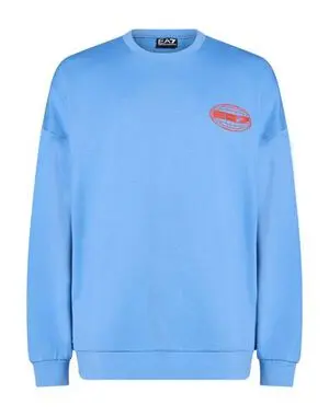 EA7 Sweatshirt Sky Size Cotton - Blue