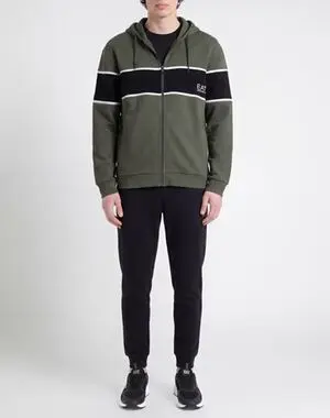 EA7 Sweatshirt Military Size Cotton, Elastane