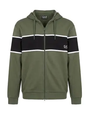 EA7 Sweatshirt Military Size Cotton, Elastane