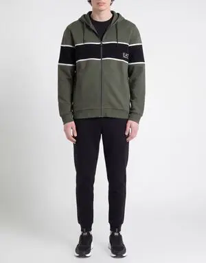 EA7 Sweatshirt Military Size Cotton, Elastane