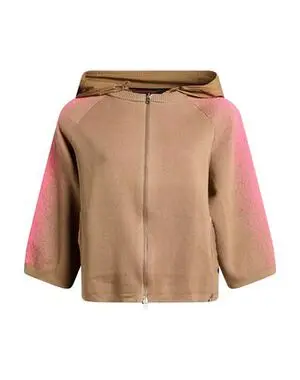 Herno Knitted Cotton Polyester Cardigan - Camel