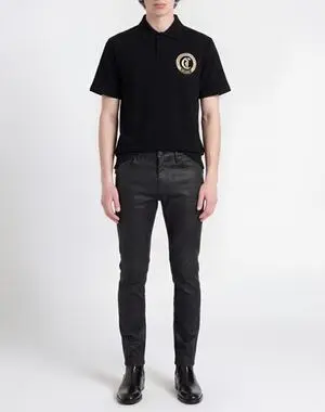 Just Cavalli Polo Shirt Size Cotton - Black
