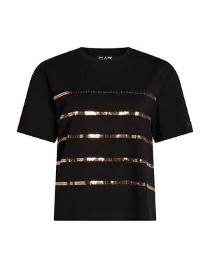 EA7 T-shirt Size Organic Cotton, Modal, Elastane
