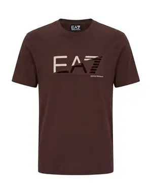 EA7 T-shirt Chocolate Size Cotton