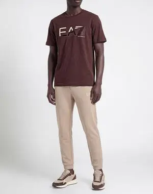 EA7 T-shirt Chocolate Size Cotton