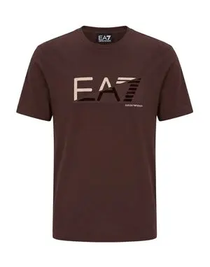 EA7 T-shirt Chocolate Size Cotton