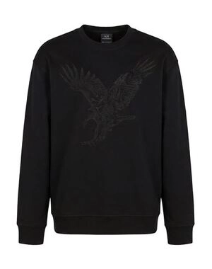 Armani Exchange Embroidered Crewneck Sweatshirt - Black