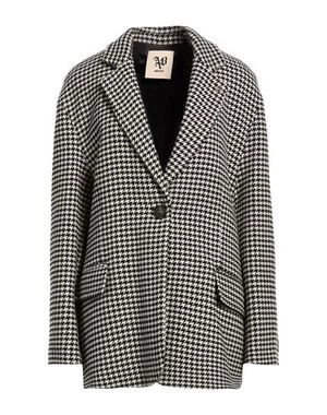 ANIYE BY Houndstooth Single-breasted Coat - Black