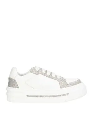 Rene Caovilla Calfskin Embellished Flatform Sneakers - Silver