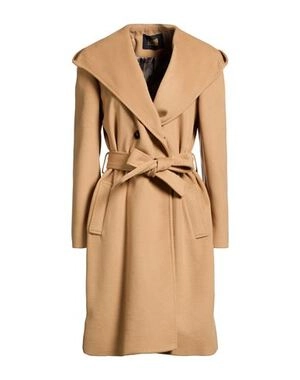 Roberto Cavalli Wool Blend Belted Coat - Camel