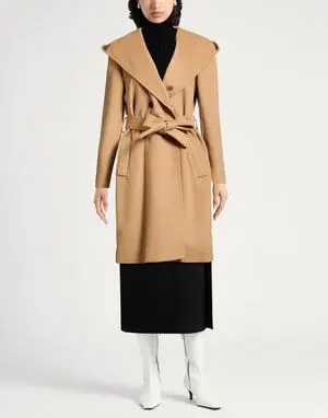 Roberto Cavalli Wool Blend Belted Coat - Camel