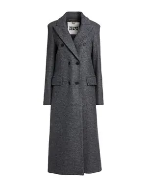 SILVIAN HEACH Double-breasted Military Polyester Coat - Grey
