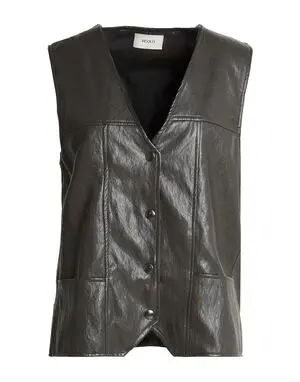 VICOLO Vest Taupe Size Polyester, Polyurethane